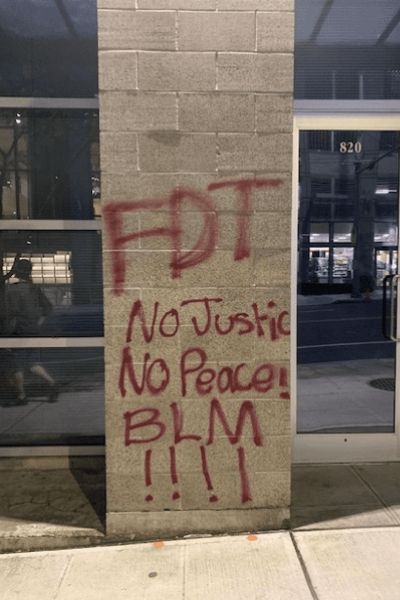 Seattle police say West Precinct defaced after protest - MyNorthwest.com