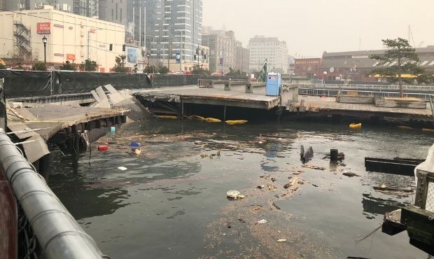 Seattle's Pier 58 partially collapses, injuring two construction ...
