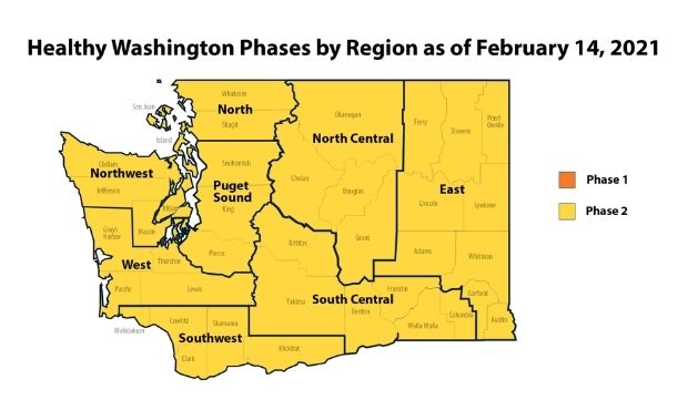 All eight regions of Washington now in Phase 2