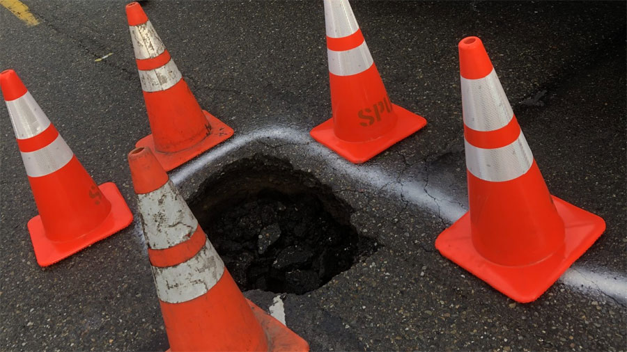 Nearly 600 potholes reported to SDOT last week in wake of frigid ...