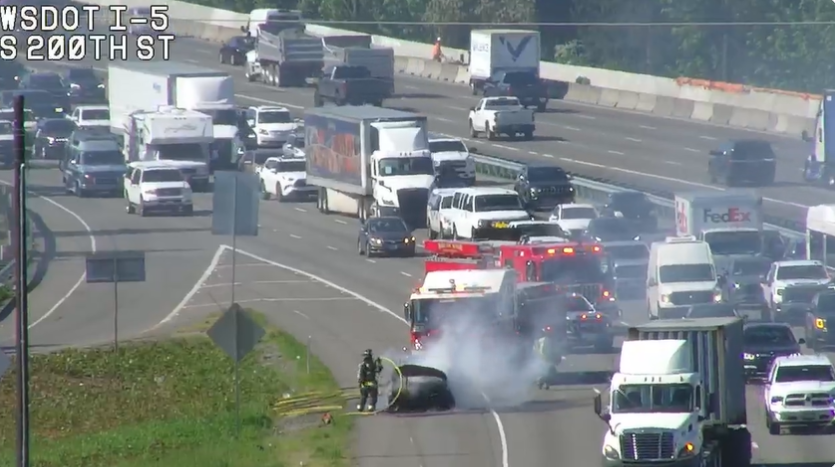 Right two lanes on I-5 near 188th Street cleared - MyNorthwest.com