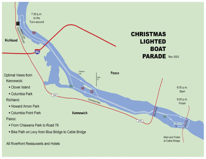 Christmas boat parade lights up Columbia River