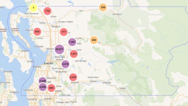 Utilities restore power outages to most impacted WA customers